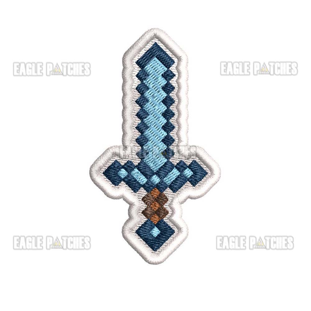 Patch Bordado Espada de Diamente - Minecraft