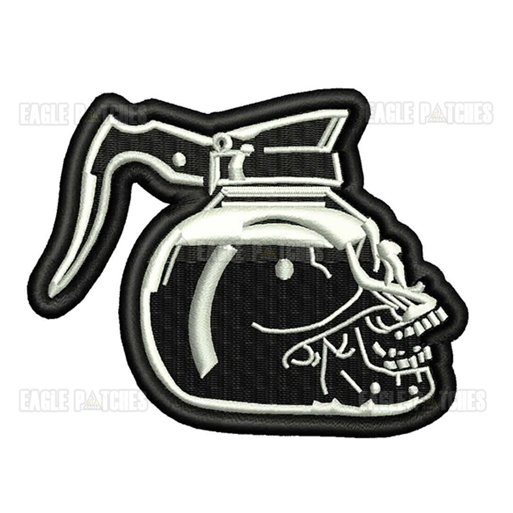 Patch Bordado Skull Coffee Maker