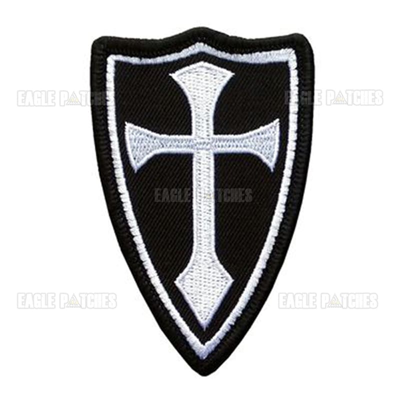 Patch Bordado Escudo - Cruz Templários