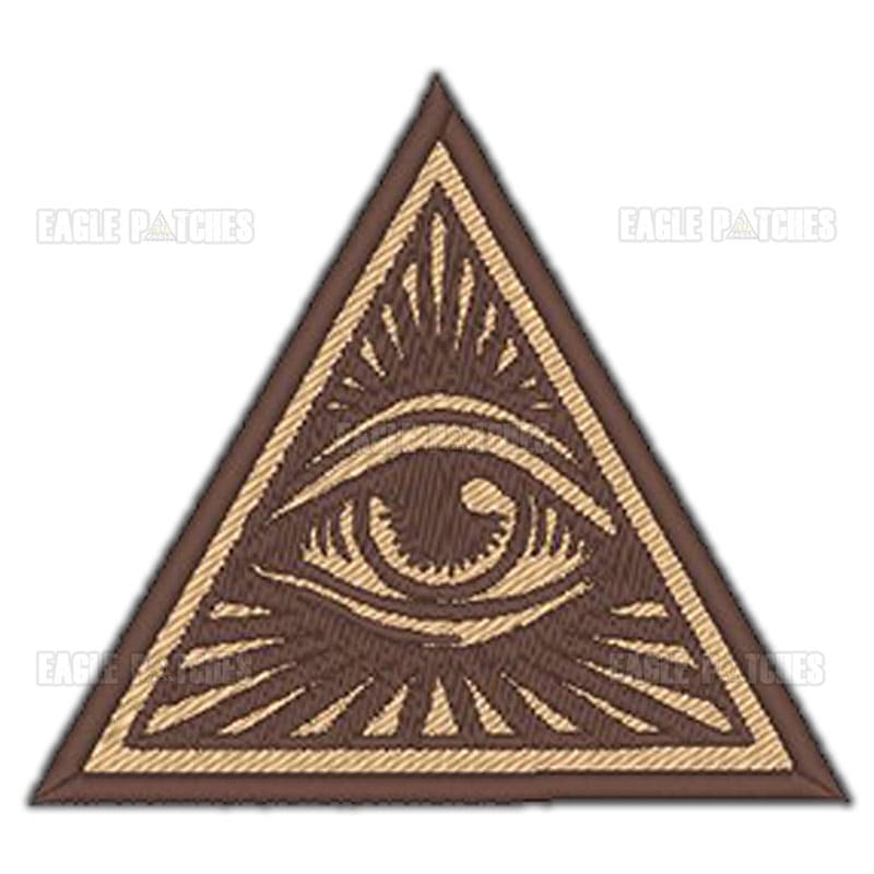 Patch Bordado Simbolo Illuminati ou G.'.A.'.D.'.U.'.