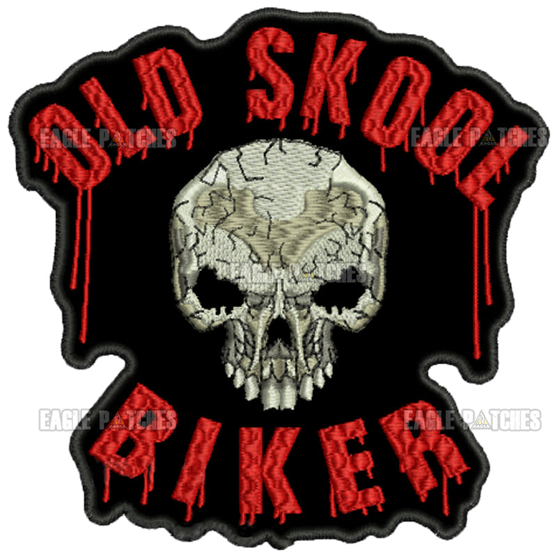 Patch Bordado Old Skool Biker