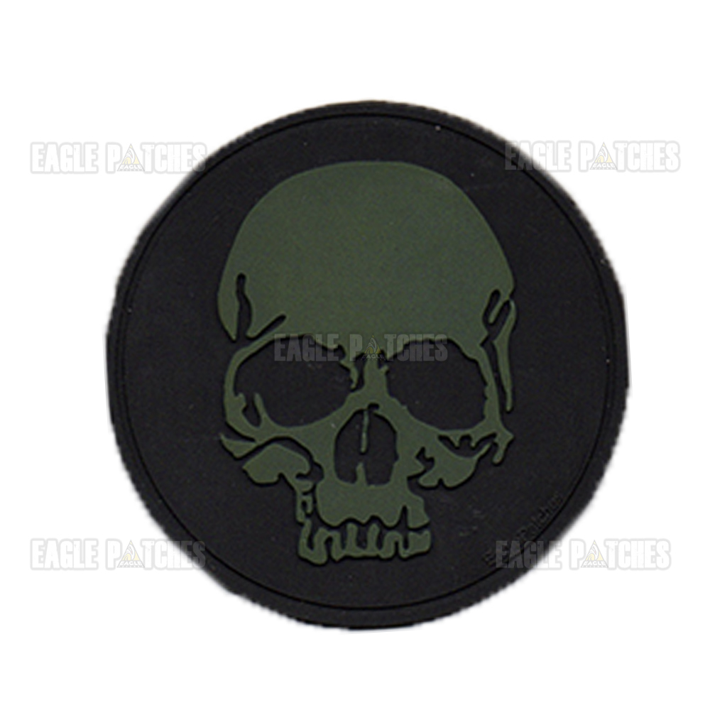 Patch Emborrachado Caveira Negra