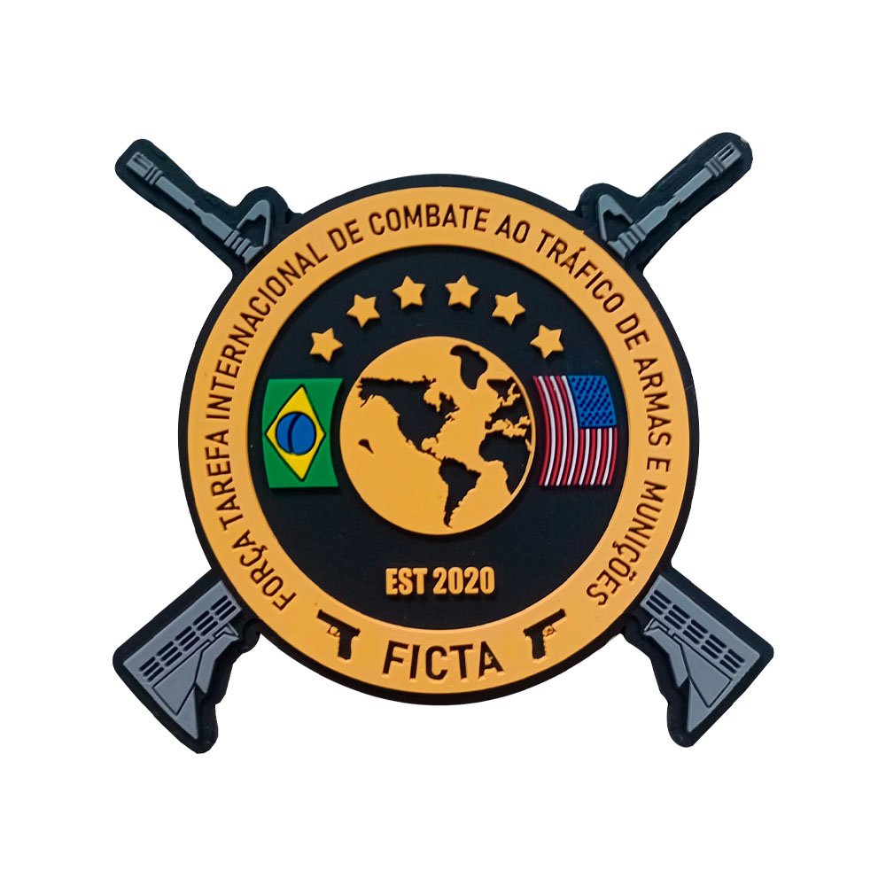 Patch Emborrachado FICTA Dourado
