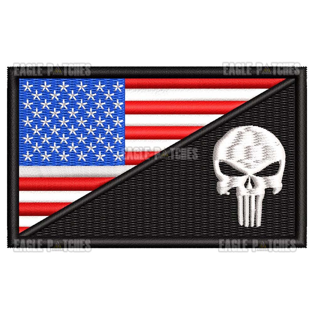 Patch Bordado Braril Flag Punisher