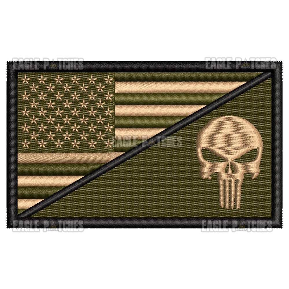 Patch Bordado Braril Flag Punisher